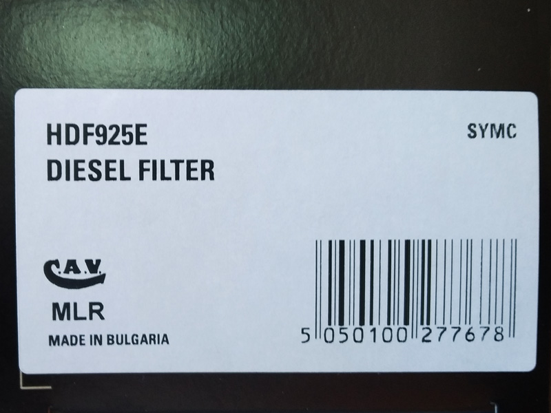 HDF925E DELPHI (6650921201) - Топливный фильтр SsangYong